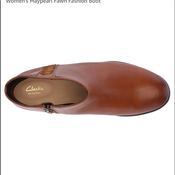 Clarks | Shoes | Clarks May Pearl Fawn Ankle Booties | Poshmark